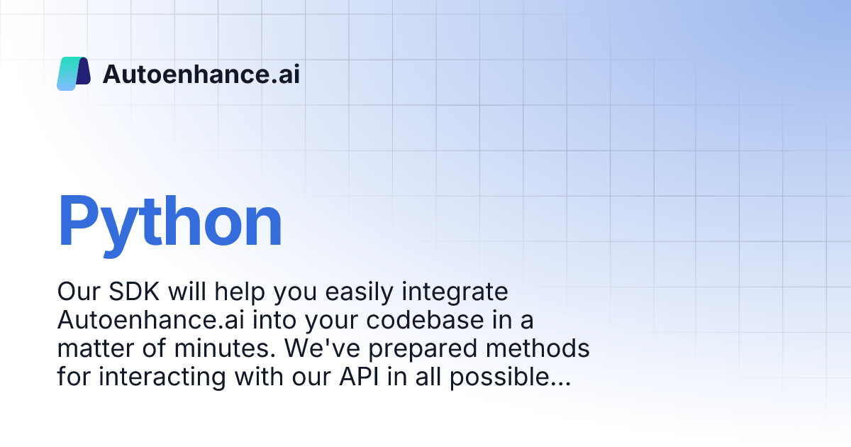 Python | Autoenhance.ai Python | Autoenhance.ai